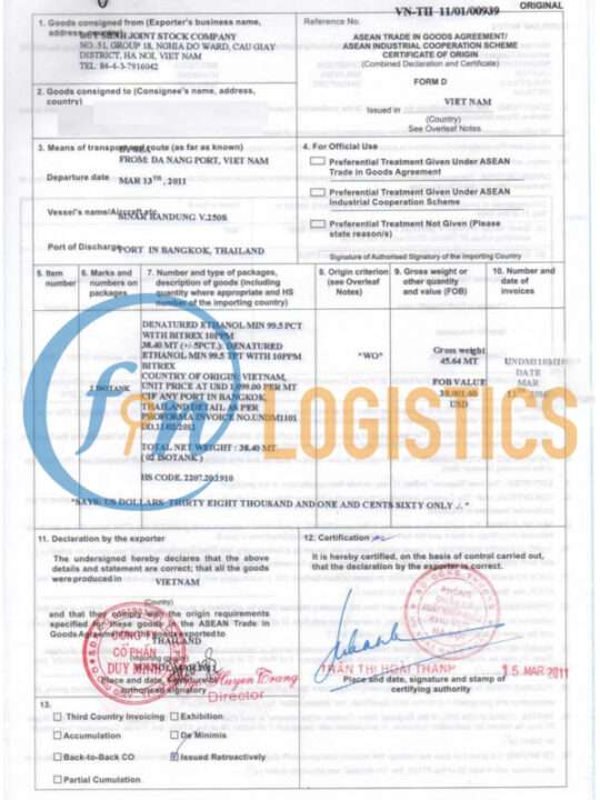 CO Mẫu D Và Những Điều Cần Biết Trong XNK Năm 2025