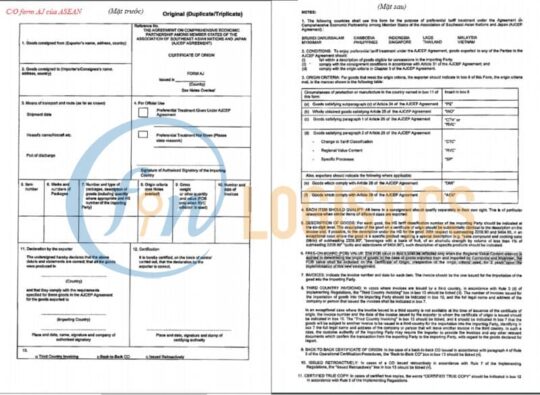 CO form AJ là gì? Một số điều quan trọng mà bạn cần biết về CO form AJ