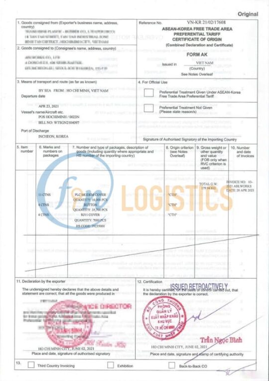 CO Form AK Là Gì? Tìm Hiểu Chi Tiết CO Form AK Năm 2025