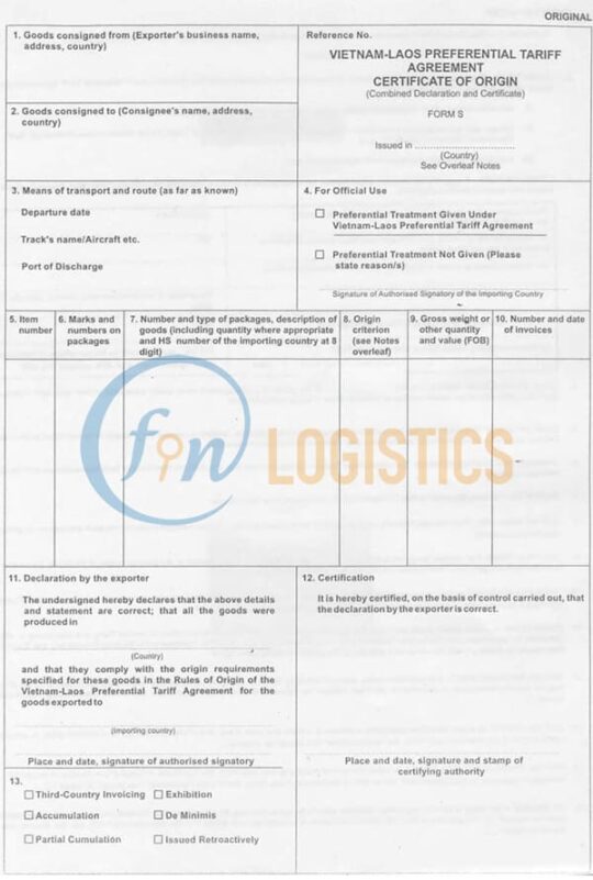 CO Form S Là Gì? Thủ Tục Xin Cấp CO Form S Năm 2025